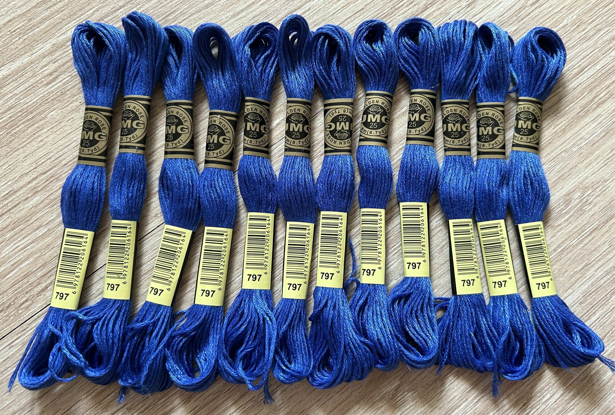 Нитки для вышивания JMC мулине (150-3866) 100% полиэфир 12 штук x 8 м