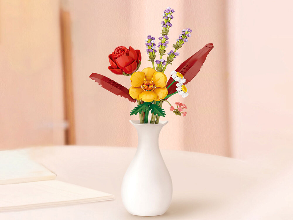 Конструктор LOZ 4603_MK Конструктор Красно-желтый букет