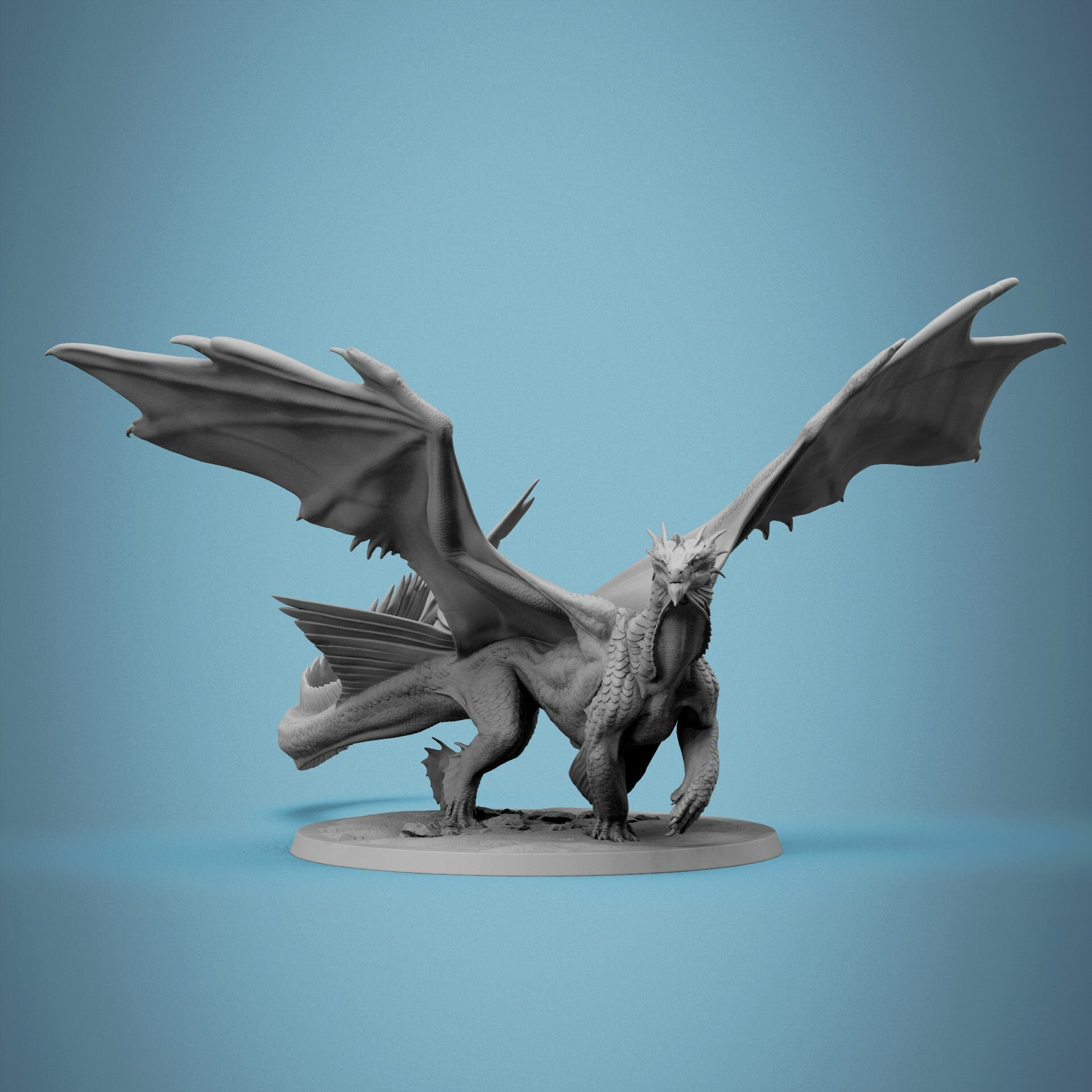 Фигурка Бронзового Дракона по новой редакции DnD, в масштабе 32 мм