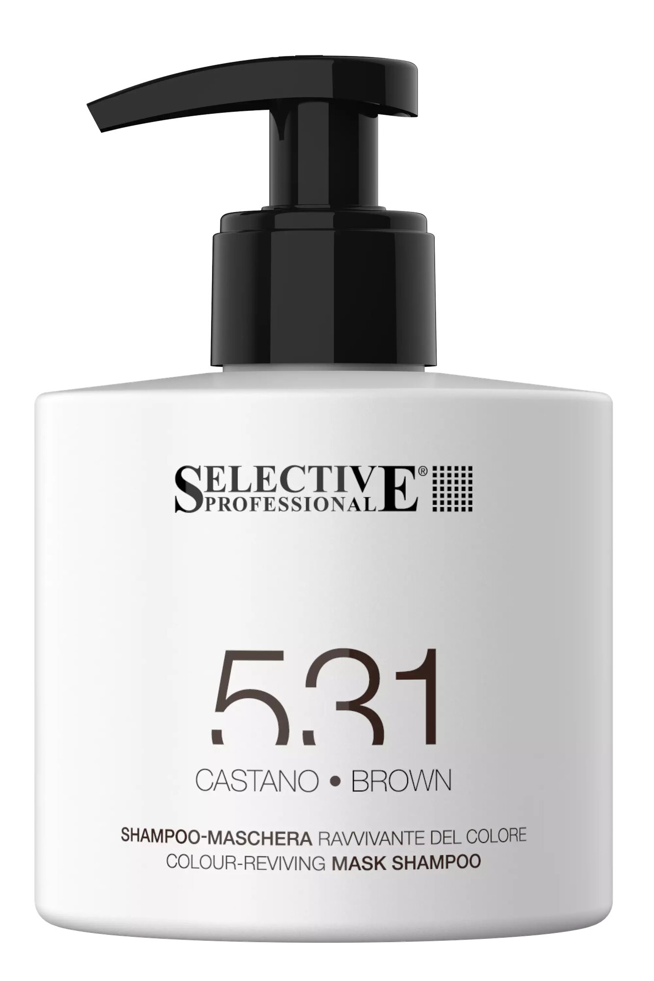 Шампунь Selective Professional Coloring Hair 531 Colour Reviving Mask Shampoo, Оттеночный шампунь-маска, Brown, 275 мл
