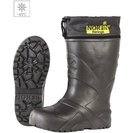 Сапоги зимние Norfin BERINGS -45С EVA с манжетой, размер 43-44, антрацид
