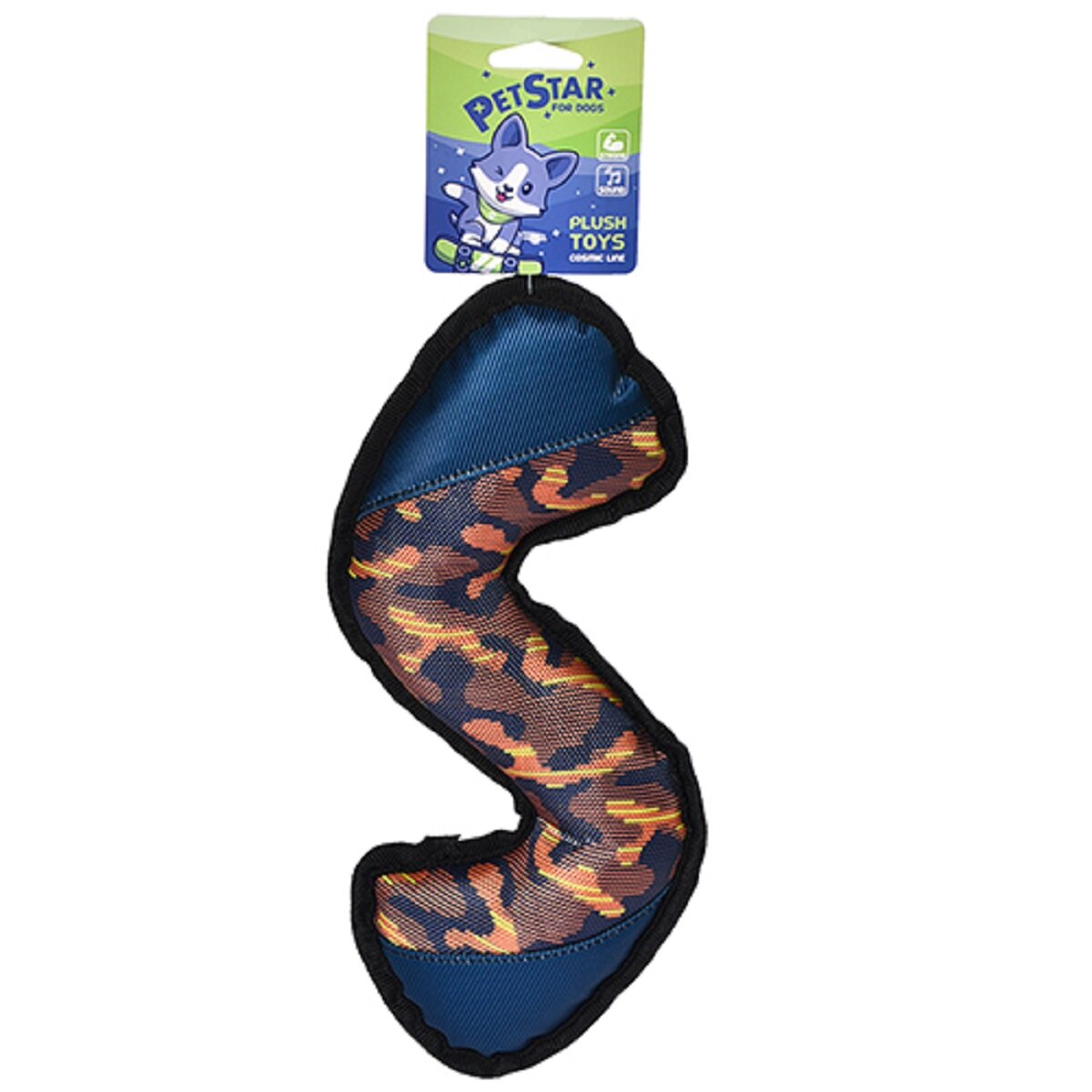 PET STAR игрушка для cобак змейка 21*21см, с пищалкой, полиэстер