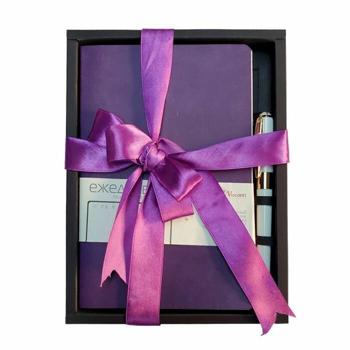 Набор подарочный А5 BV Megapolis flex (Ежедневник б/дат фиолетовый+ручка)