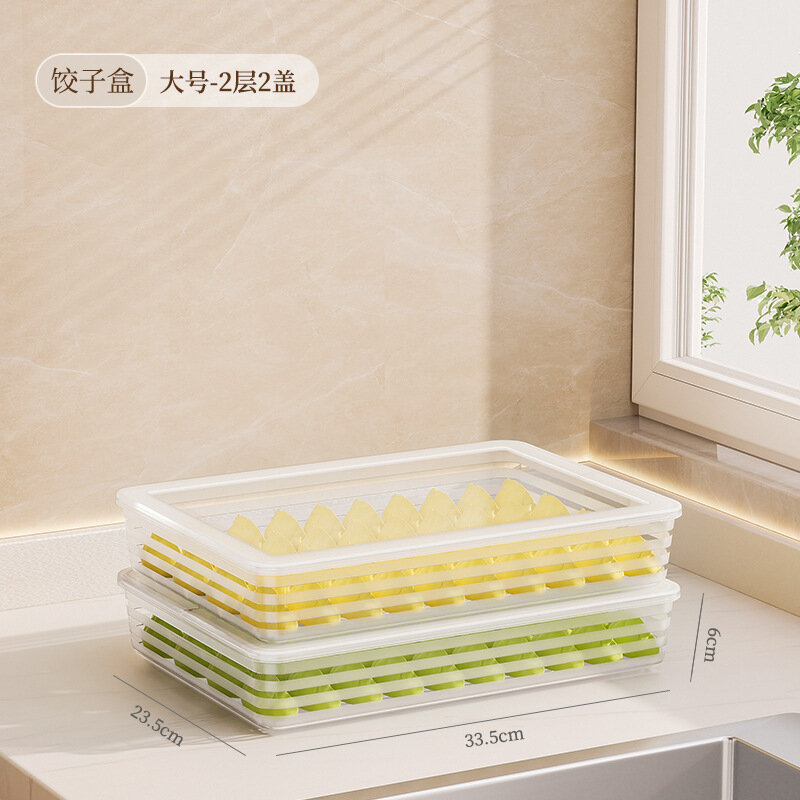 Контейнер для хранения пельменей в холодильнике, пищевой контейнер для яиц и пельменей с крышкой, специально для заморозки, контейнер для хранения в холодильнике