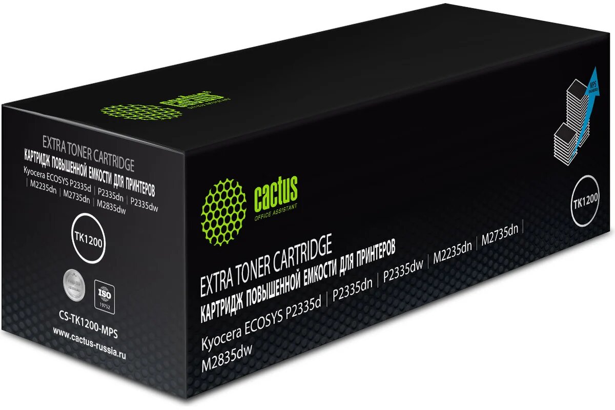 Cactus Картридж лазерныйCS-TK1200-MPS TK-1200X черный (11000стр.) для Kyocera Ecosys P2335d/P2335dn/P2335dw 1598676