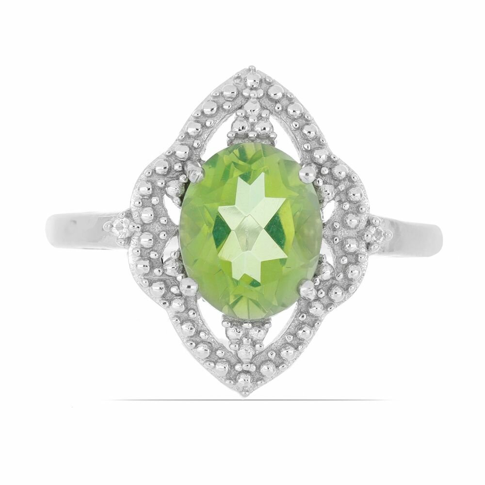 Кольцо, серебро, 925 проба, родирование, кварц, топаз