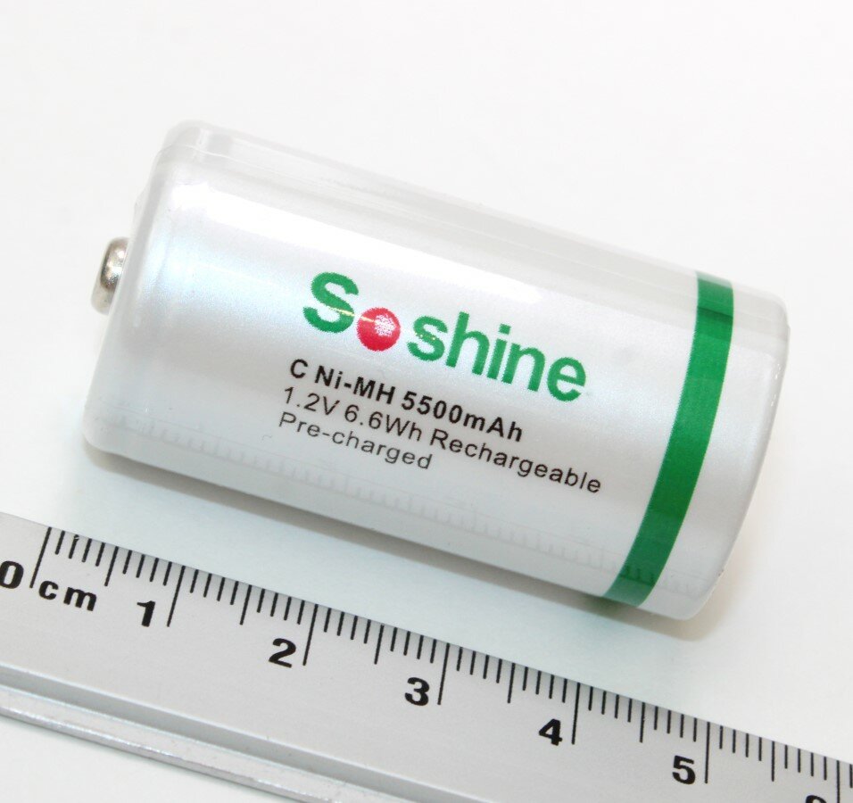 Аккумулятор HR14 SOSHINE (R14, C) 1,2В, 5500mAh NIMH