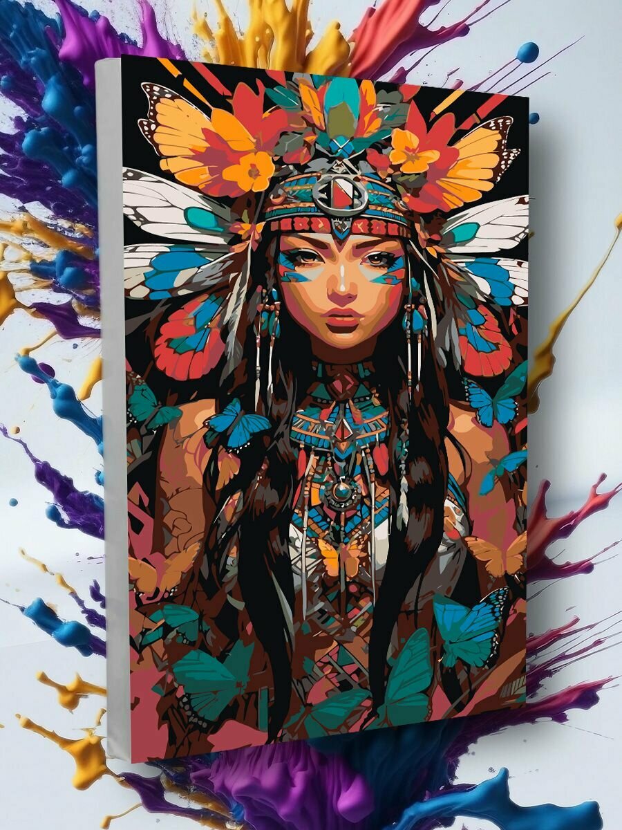Картина по номерам Индеец 40х50