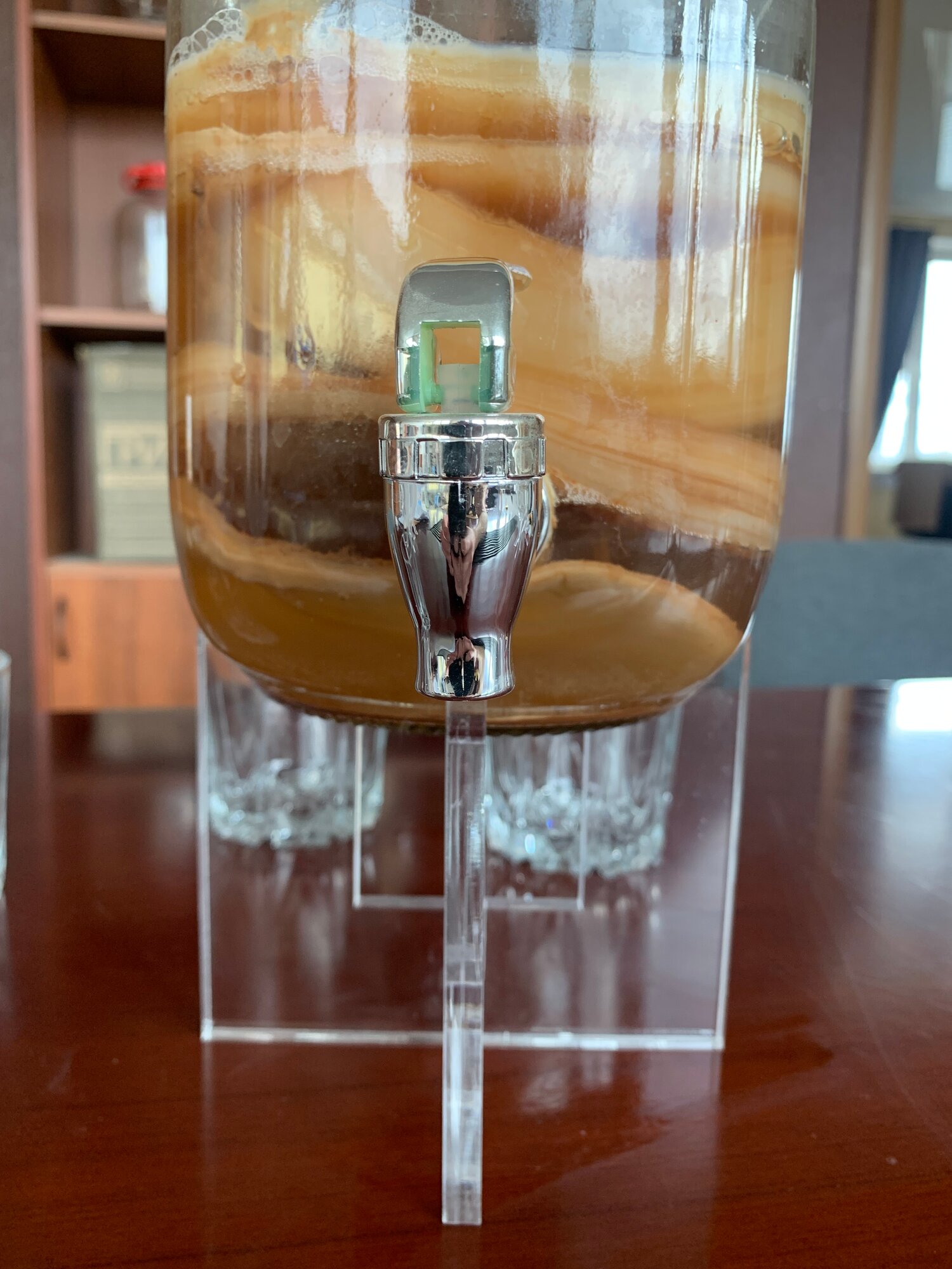 Кухонная подставка комбуча, из оргстекла, прозрачная, 19x16x12 см