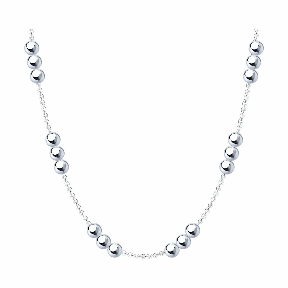 Колье, серебро, 925 проба, родирование