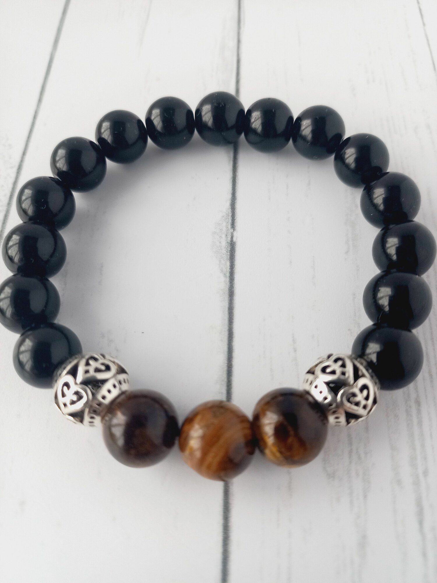 Браслет, агат, тигровый глаз
