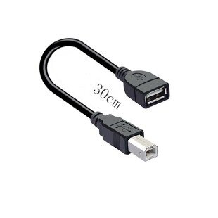 Переходник USB type B (m) штекер на гнездо USB 2.0 (f) 30sm