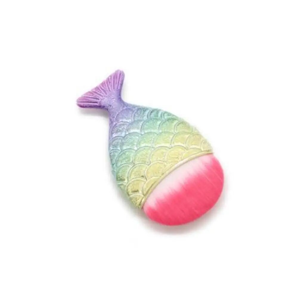 Кисть для макияжа русалка, Handle Color: White