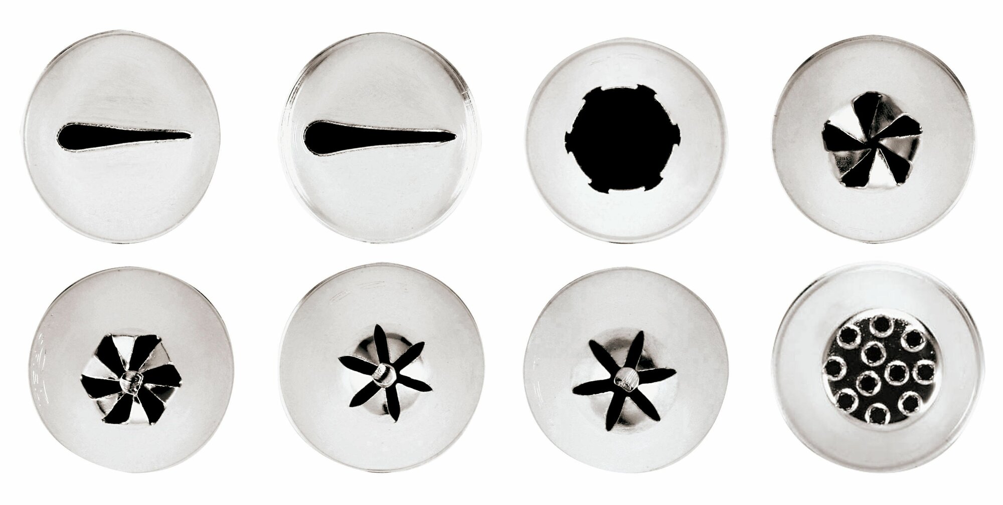 Набор насадок кондитерских, 8 штук, D основания 18 мм, нерж. сталь, Paderno.