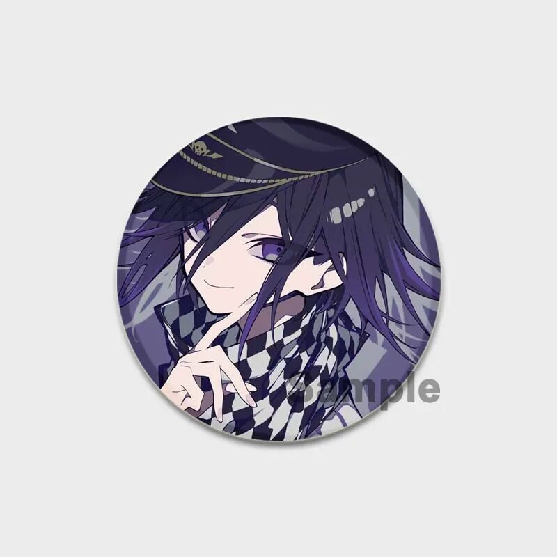 Эмалевая булавка Danganronpa 58 мм Черный, 32mm(1.25in), 16