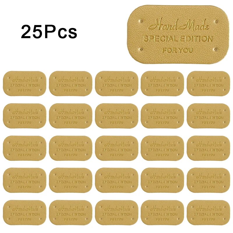 Кожаные этикетки для одежды 25/50 шт