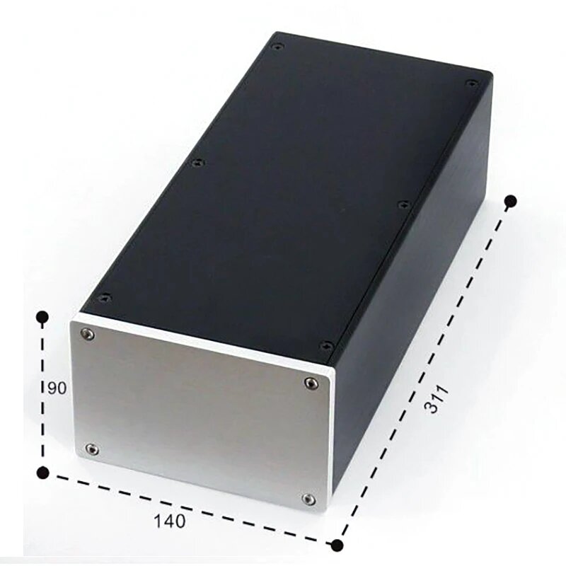 Алюминиевый корпус усилителя Tokban Audio 1409, 140x190x311 мм