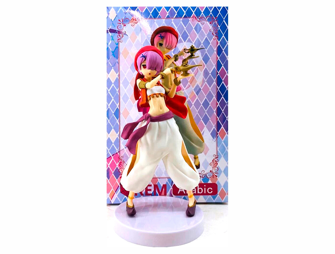 Фигурка аниме Девочка Рем "Арабика" из "Re: Zero" в картонной в коробке, 20 см