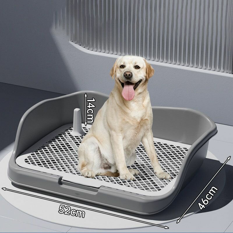 Туалет лоток для собак с сеткой, С колонной, размер 52х46см