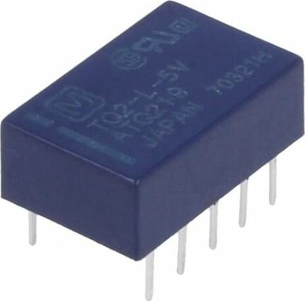 Реле PANASONIC TQ2-L-5V электромагнитное DPDT Uобмотки 5ВDC 0,5A/125ВAC PCB 1 шт