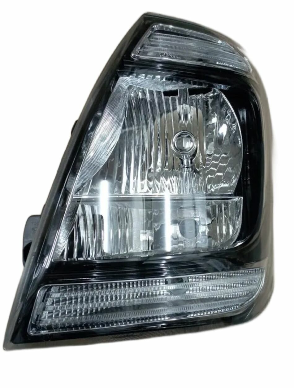 Фара передняя левая черный хром (поворотник белый) Kia Bongo (после 2019г) 921014E700