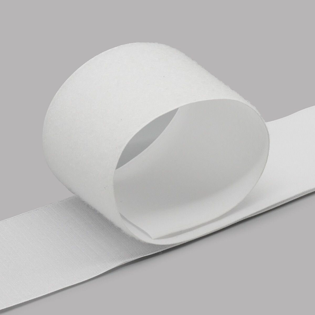 Лента контактная 61,4 гр/м, 100 мм*25 м (белый, черный) (белый)