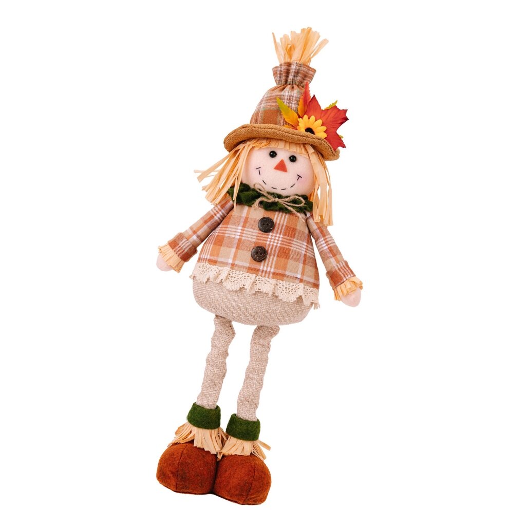 Сезон сбора урожая на День благодарения, украшение в виде пугала, регулируемая кукла, настольное украшение для дома, выдвижная фигурка