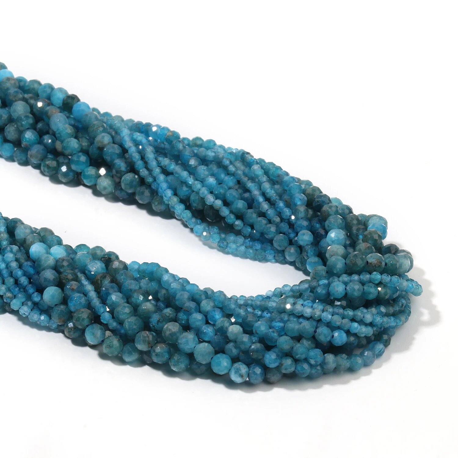 Синие бусины из апатита AOHAYOOMQ 2/3/4 мм 4mm about 91pcs