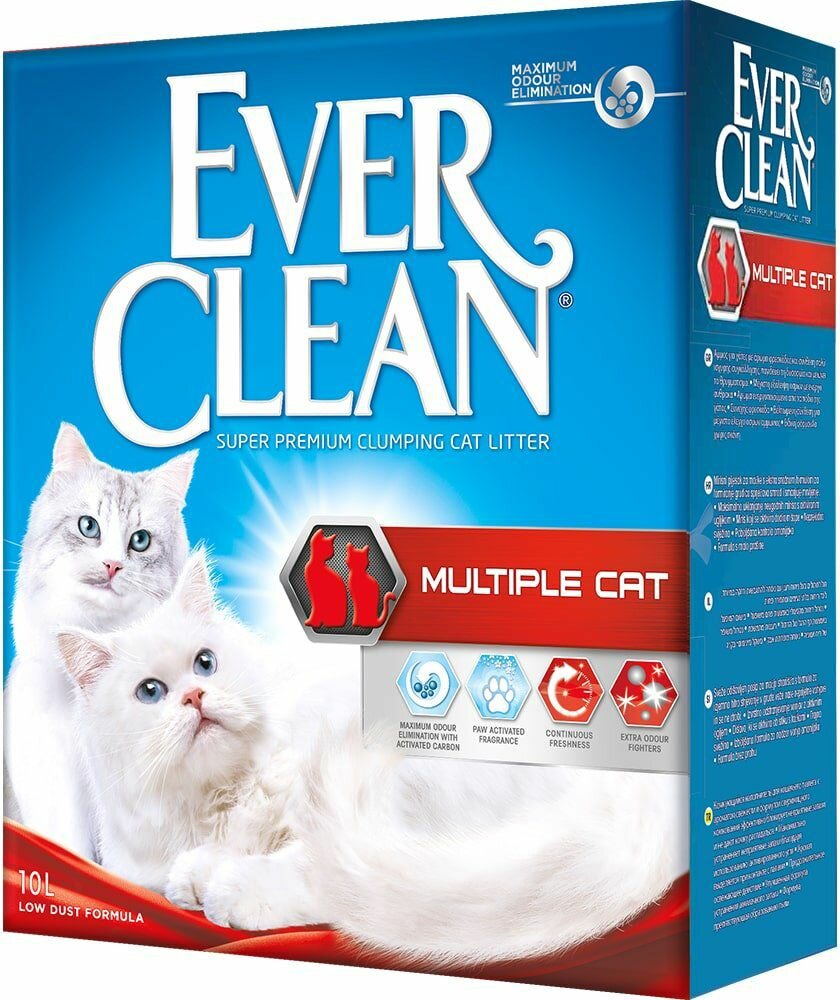 Ever Clean Multiple Cat комкующийся наполнитель для нескольких кошек 10 л