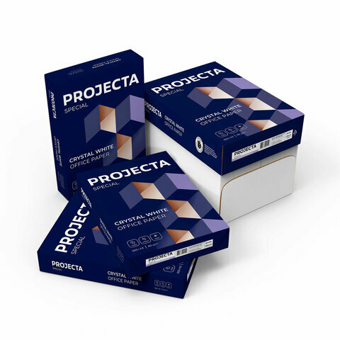 Бумага офисная большого формата (297х420), А3, 80 г/м2, 500 л, марка В, PROJECTA SPECIAL, Россия, 153% (CIE)