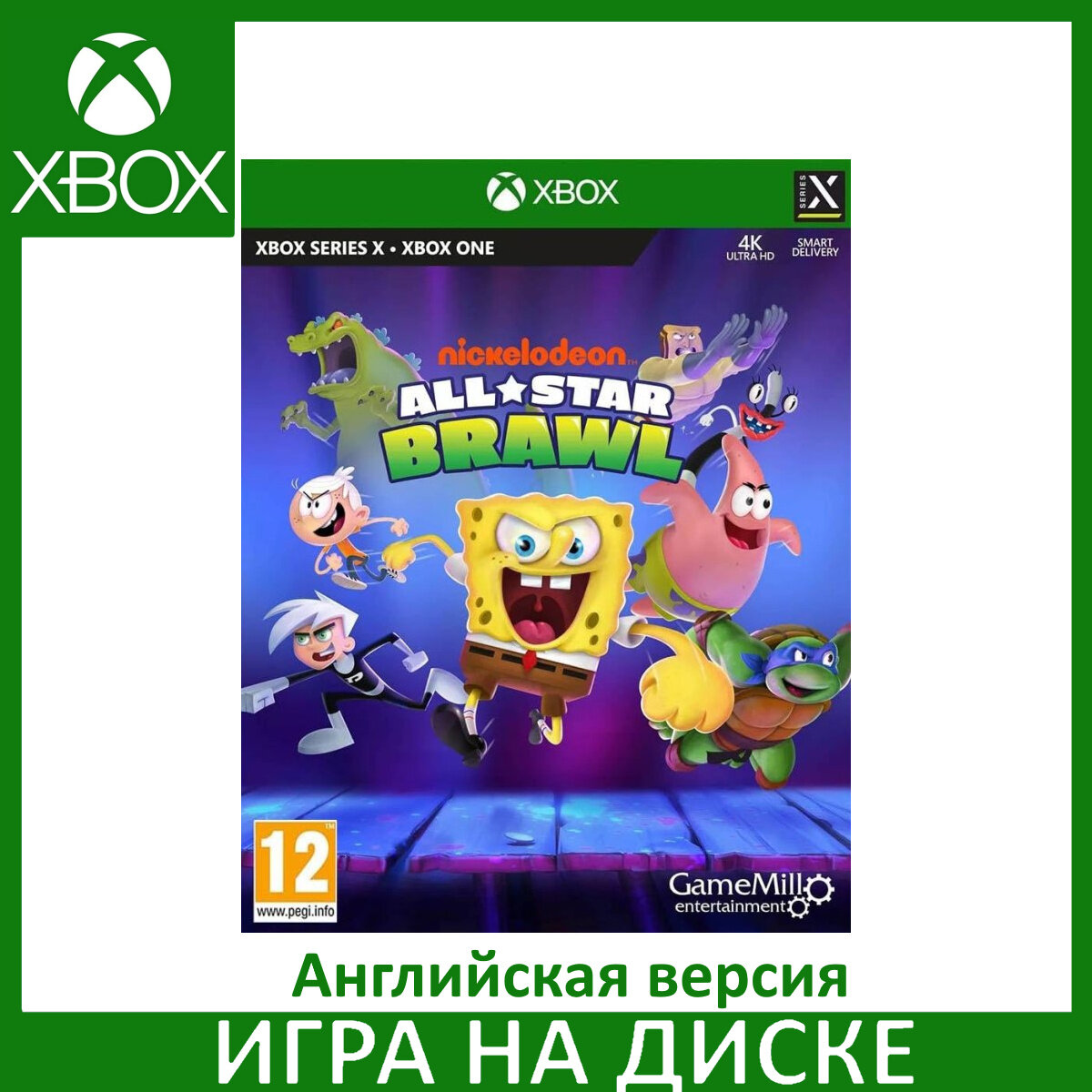 Игра Nickelodeon All-Star Brawl Xbox One, Series X Английский язык Диск на Xbox