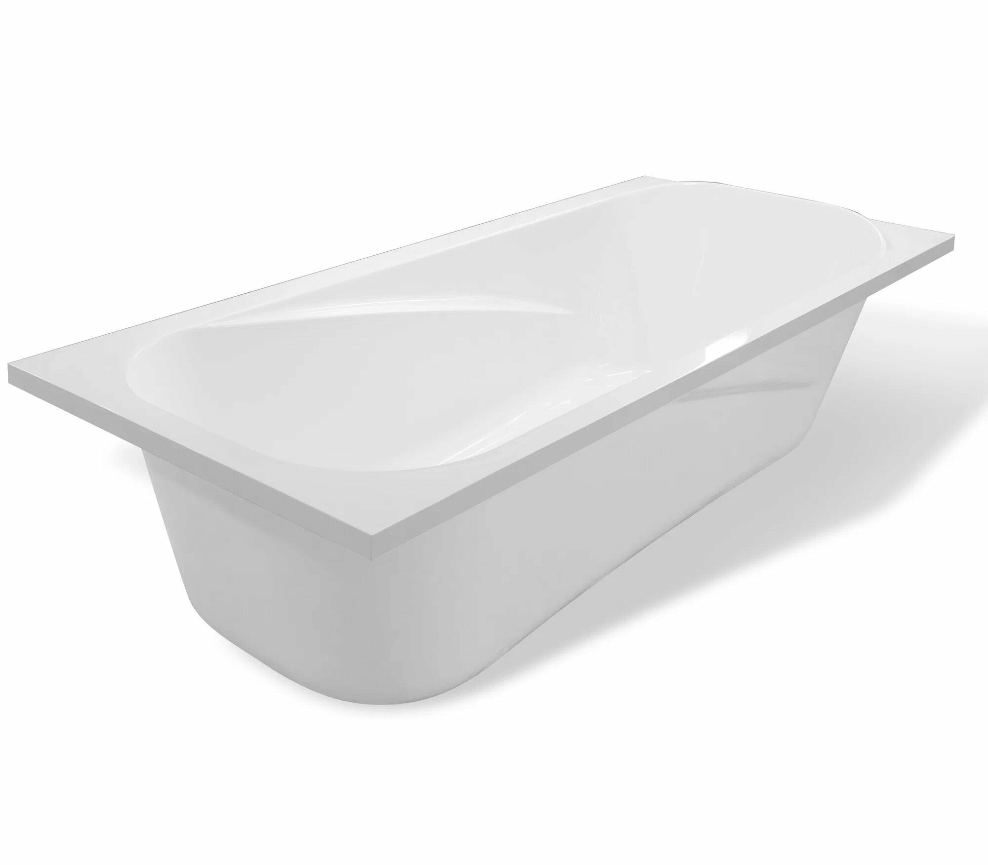 Ванна из дитьевого мрамора Эстет Альфа 170x75 см (белая, глянцевая)