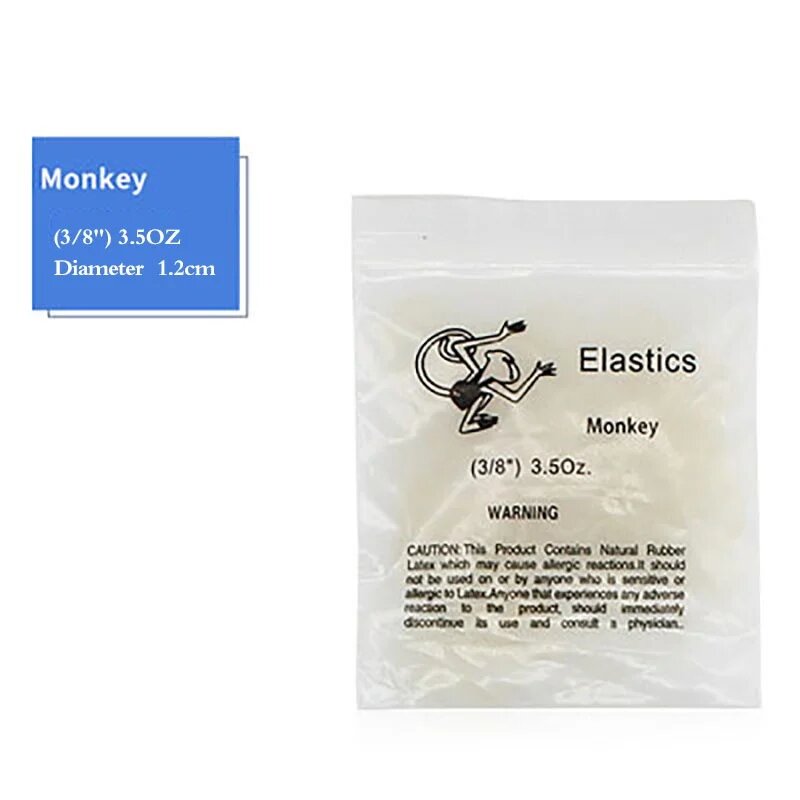 Ортодонтические резинки DENTOSEE Force Zoo Pack 3,5/5,0/6,5 унций 3.5 OZ-Monkey