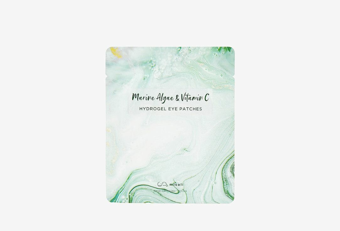 Гидрогелевые патчи с морскими водорослями и витамином C MISOLI Marine Algae & Vitamin C Hydrogel Eye Patches 2 sheets