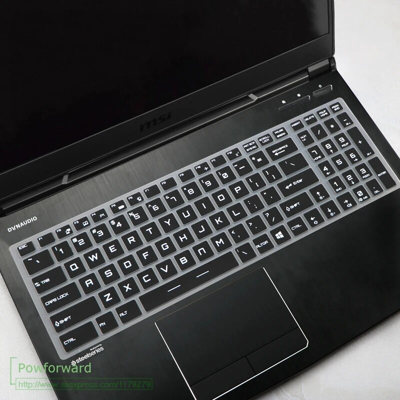 Силиконовый чехол на клавиатуру для ноутбука MSI black