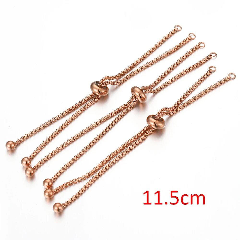 Слайдеры для браслетов Rose Gold Color, 11.5 см, 3 шт.