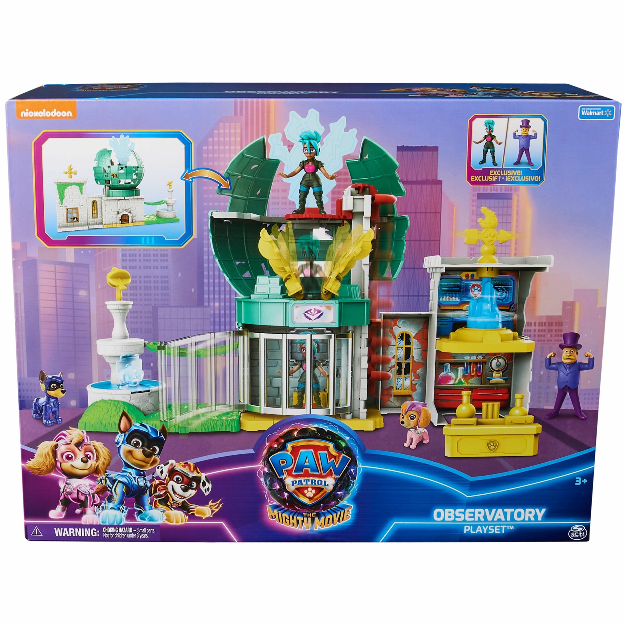 Spin Master Nickelodeon Paw Patrol The Mighty Movie Observatory Playset с 3 фигурками для детей в возрасте от 3 лет / Щенячий патруль - Могучий фильм
