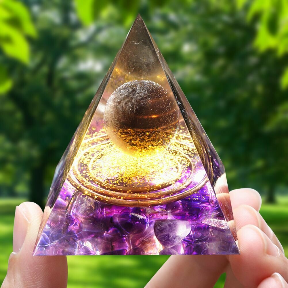 5 х 5 см, кристаллический камень-аккумулятор энергии оргона, Оргонитовая пирамида для рабочего стола, декор для до