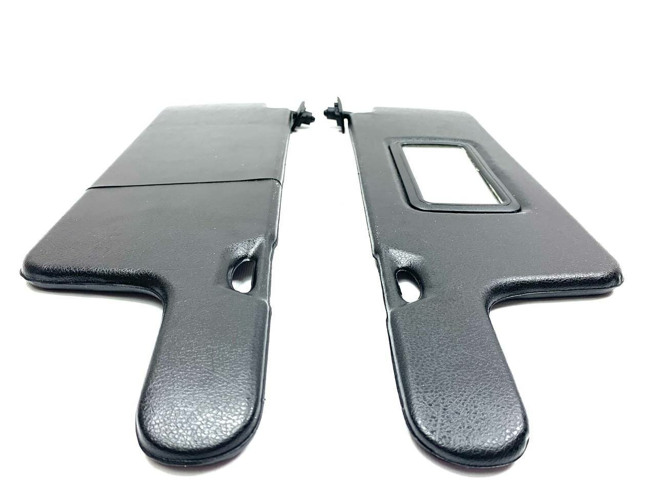 Козырьки солнцезащитные с зеркалом черные на ВАЗ 2108, 2109, 21099, 2113, 2114, 2115