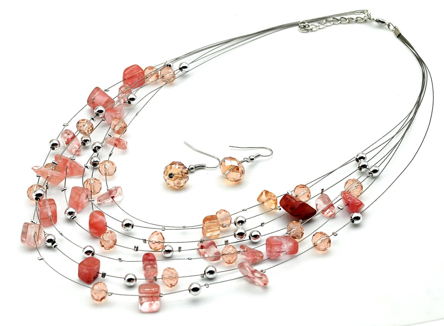 Колье, халцедон