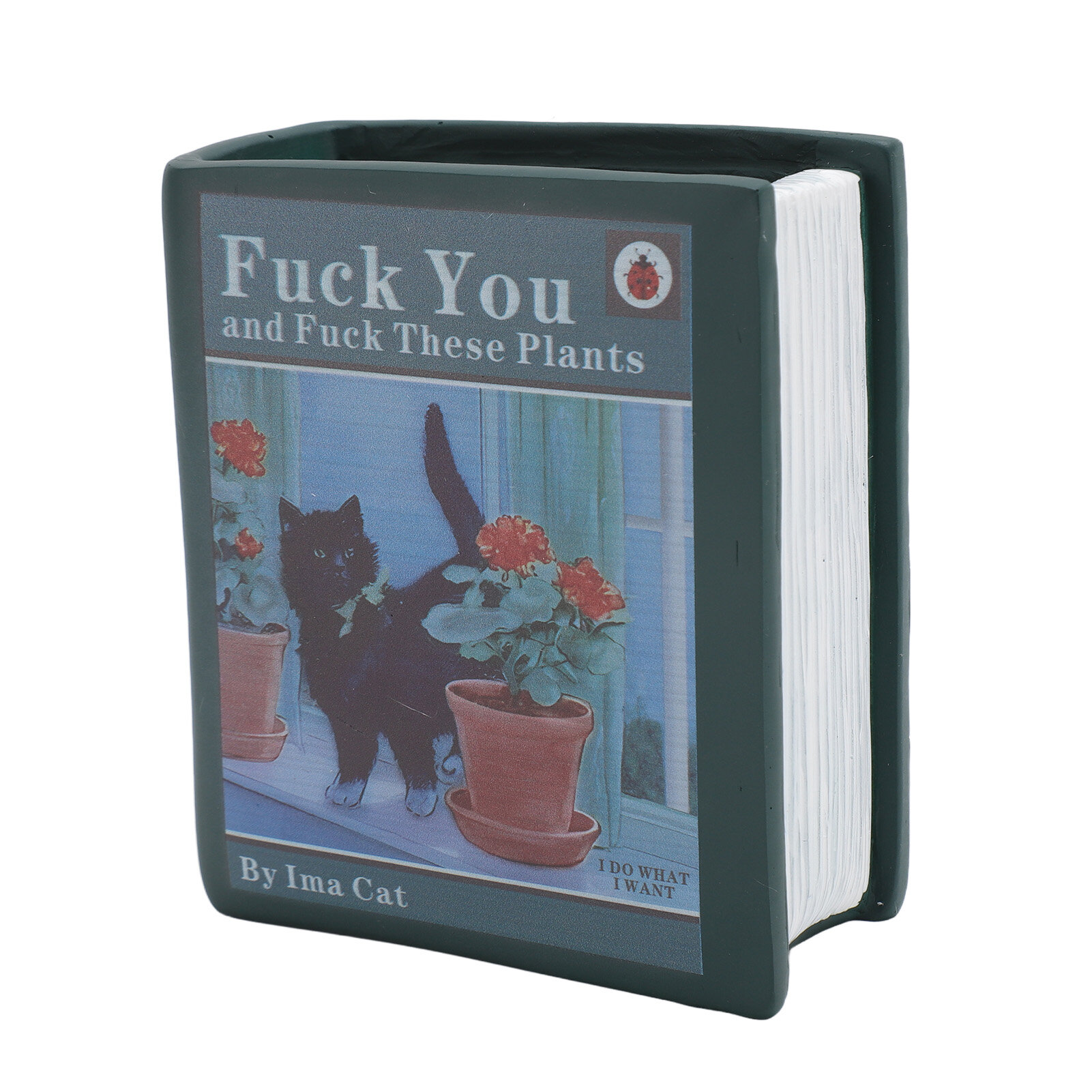 Современная декоративная ваза в форме книги для любителей книг, красивая ваза для цветов с черной кошкой, розы и орхидеи, зеленый фон, уникальная идея подарка