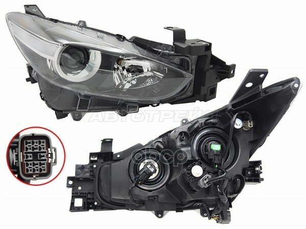 Фара Mazda 3 16-19 / Axela 16-19 (Справа/ Галоген/ С электрокорректором) Sat арт. ST-216-1178RM