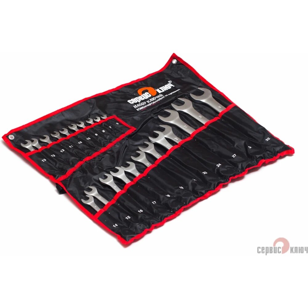 Набор ключей 22 предмета сумка сервис ключ 6-19, 21,22,24,27,30,32 70044 с шестигранным хвостовиком