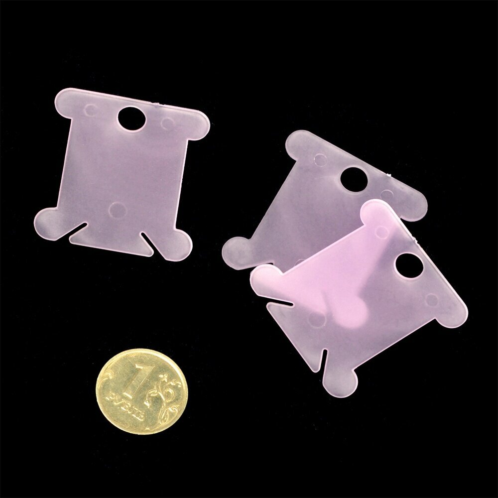 Бобина для ниток TBY пластиковая, розовая (БОБ. ПЛ. М008. Розовый)