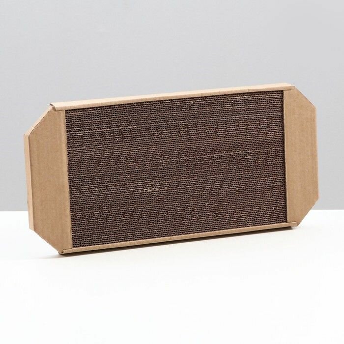 Когтеточка-лежанка для кошек Пижон гофрокартон, крафт, 49х23х2,5 см