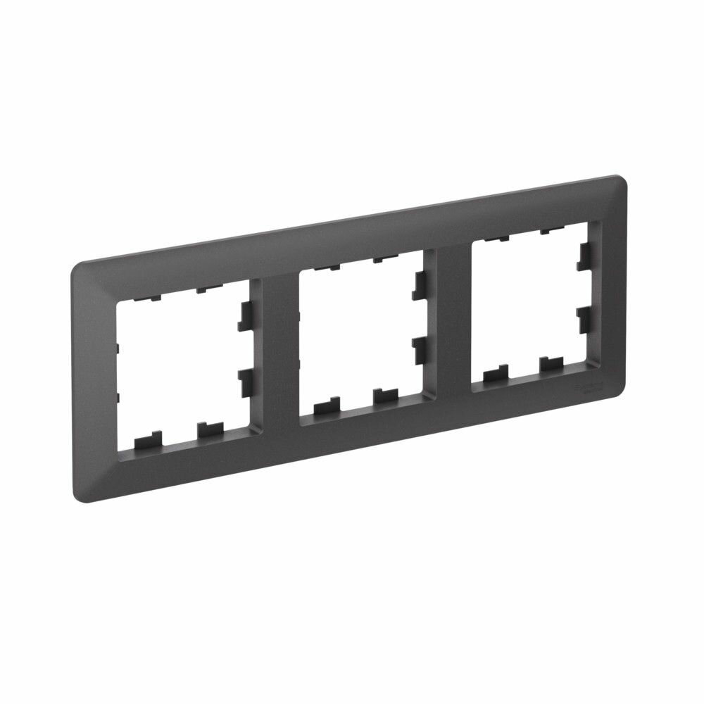 Рамка электроустановочная ATLASDESIGN AIR трехпостовая, Базальт