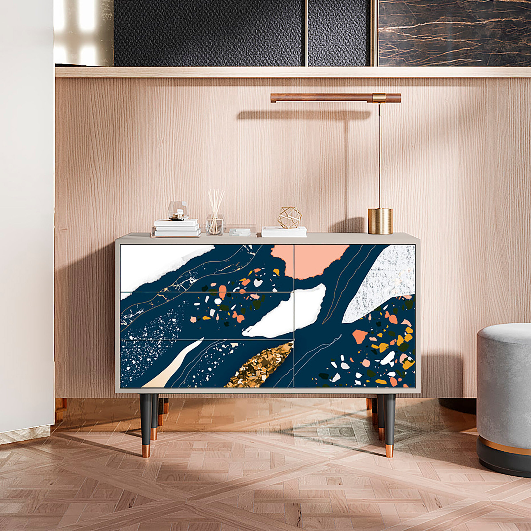 Комод - STORYZ - S3 Nude Iceberg, Размер - 115 x 84 x 41 см, Цвет корпуса - , Сатин