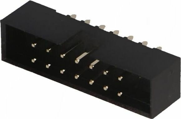 Разъем CONNFLY DS1014-14SF1B-B Гнездо IDC "папа" PIN 14 прямой THT gold flash 2мм, 1 шт