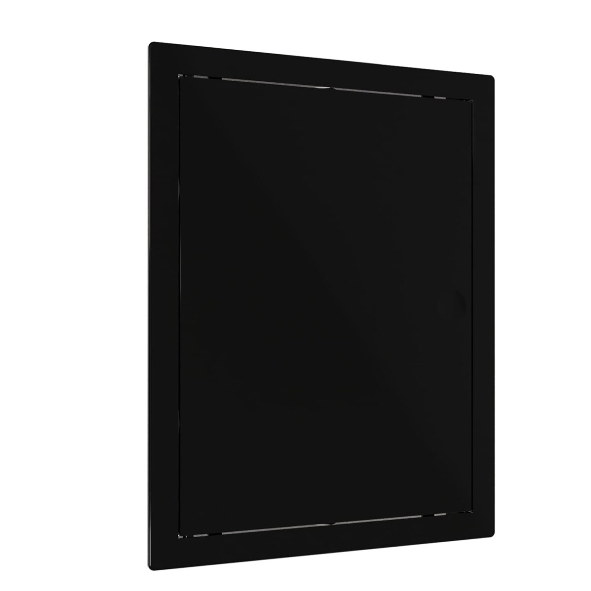 Люк-дверца ревизионная Evecs L1520N black, нажимная, с фланцем 150 x 200 мм, 172 x 222 мм