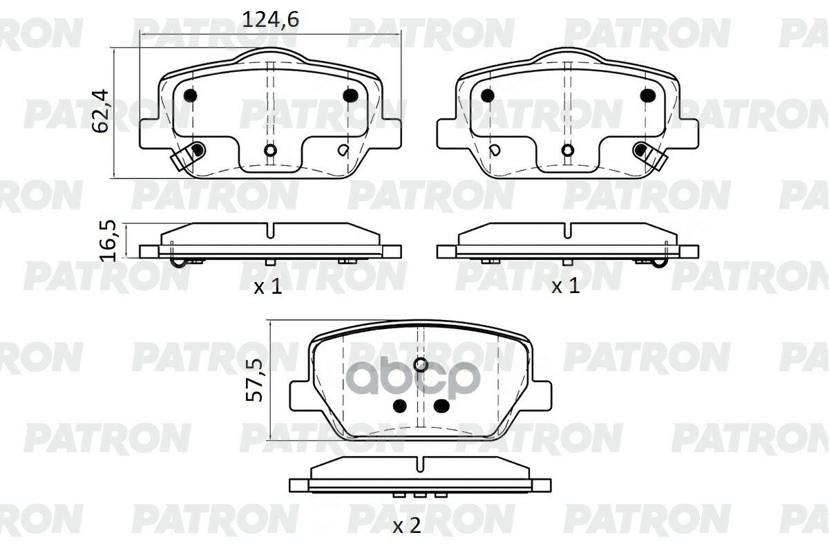 Колодки тормозные дисковые зад. Zeekr 001/7X/007 (суппорт BREMBO) PATRON арт. PBP404